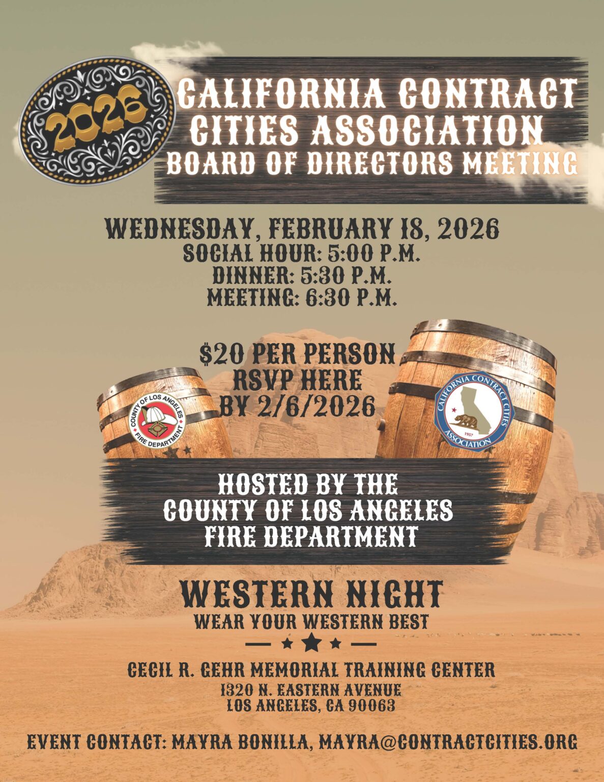 Ccca February 2026 Board Of Directors Meeting California Contract